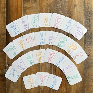 Sign Language Flash Cards / ASL Flash Cards / Sign Language Alphabet ...