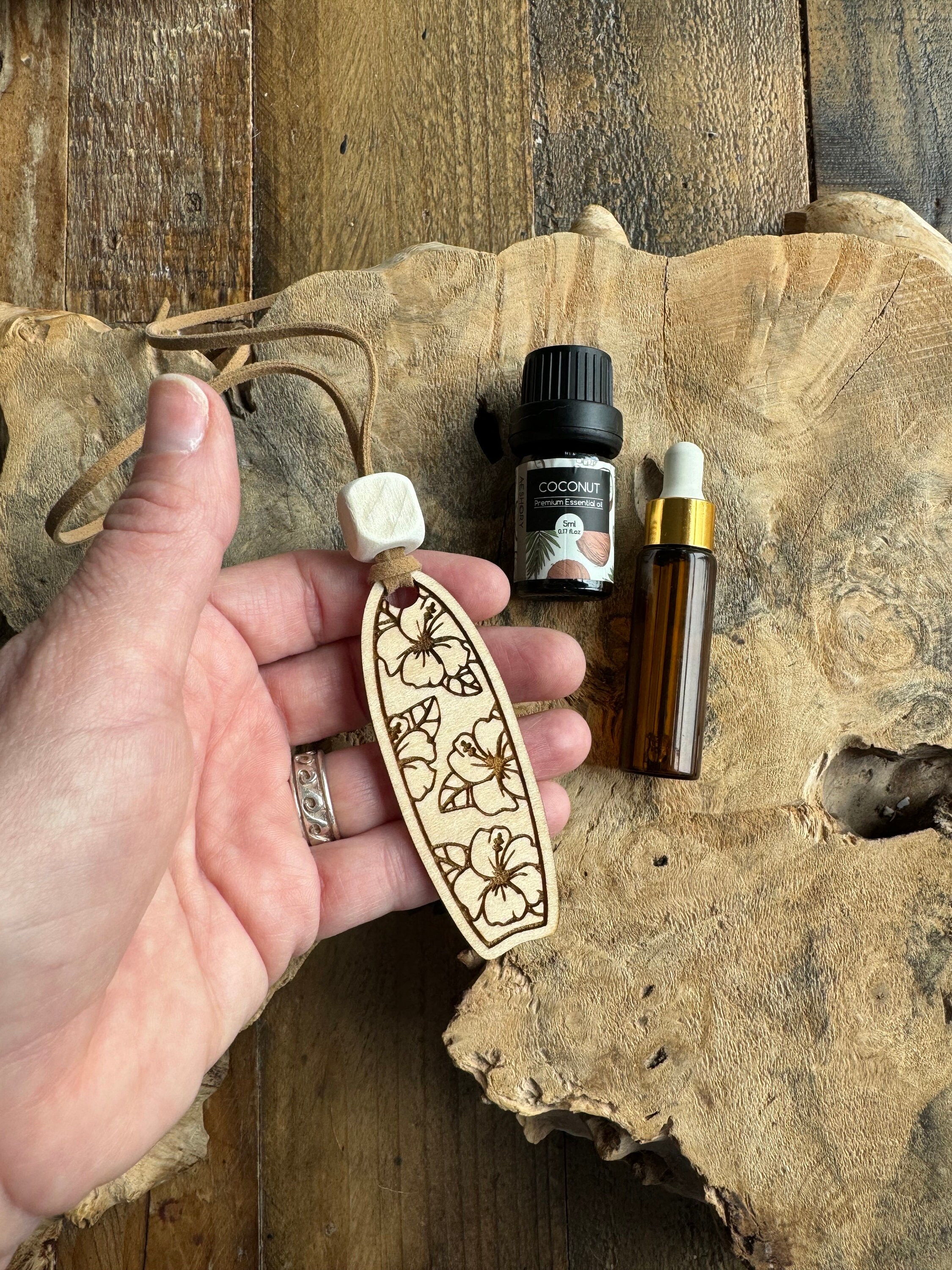 Wood Car Diffuser for Essential Oils / Hanging Car Freshner / Wood ...