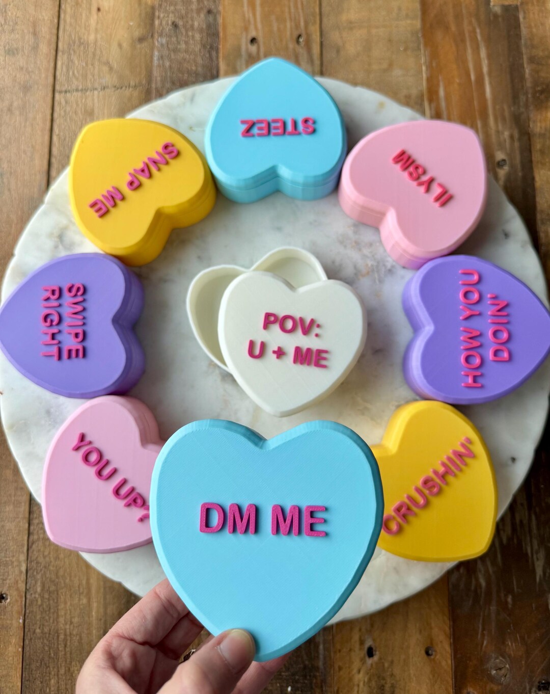 Valentine’s Day Heart Gift Box / Conversation Heart Candy Box ...