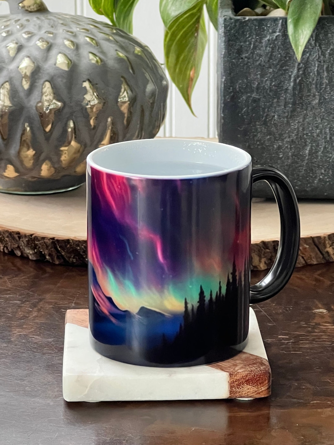 Northern Lights Mug / Aurora Borealis Mug / Heat Sensitive Color ...