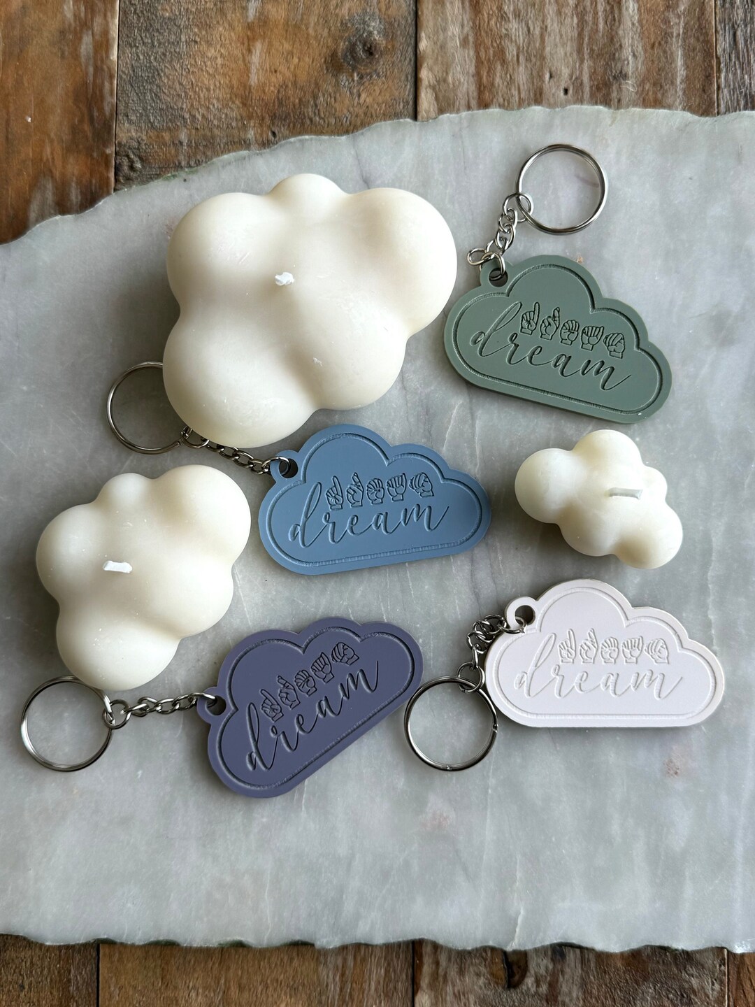 ASL Keychain / American Sign Language Keychain / Acrylic Cloud Keychain ...