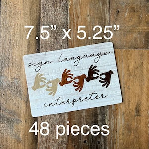 Sign Language Puzzle / ASL Gift / Sign Language Interpreter / Gift for ...