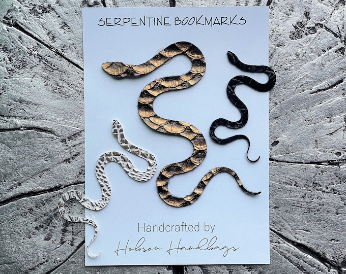 Serpentine Bookmarks / Snake Bookmark Set / Gothic Halloween Bookmark ...