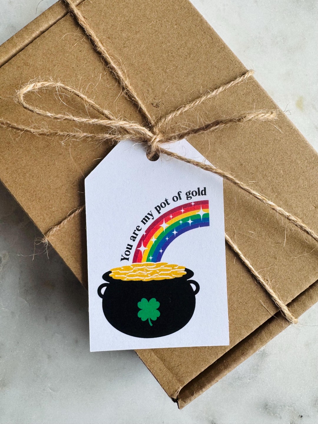 St. Patrick’s Day Gift Tags / Pot of Gold Rainbow Gifting Tags / St ...