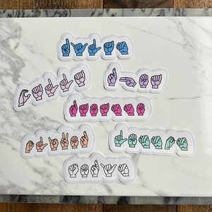 Personalized Sign Language Name Sticker / Custom ASL Name Decal / ASL ...