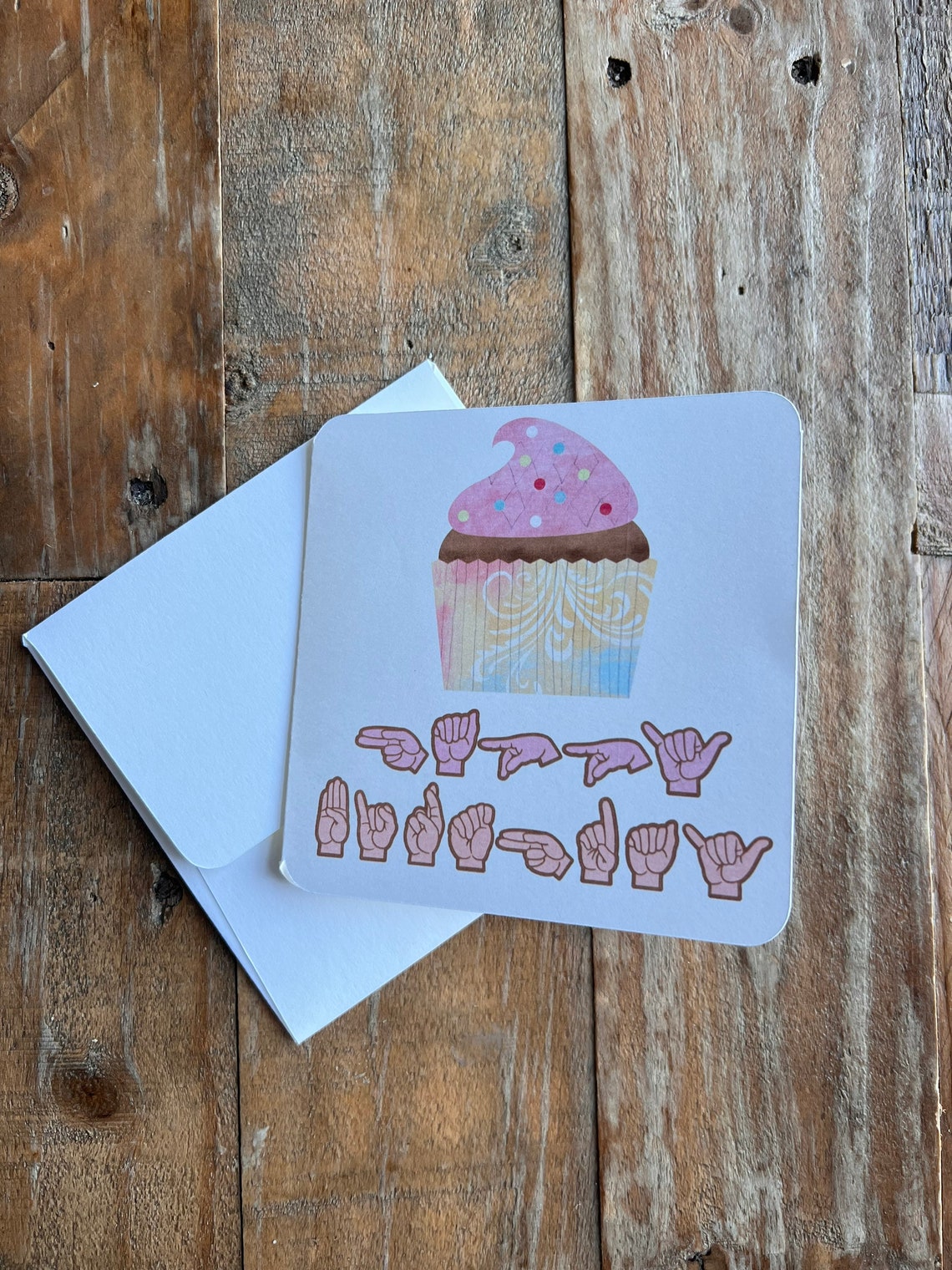 Sign Language Birthday Card / ASL Happy Birthday Card / Sign - Etsy