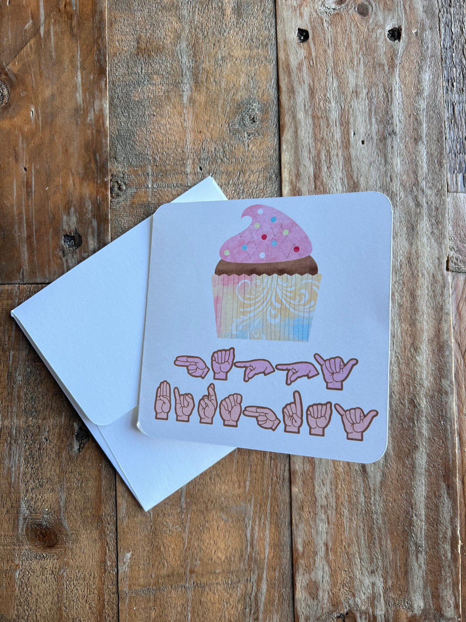 Sign Language Birthday Card / ASL Happy Birthday Card / Sign - Etsy