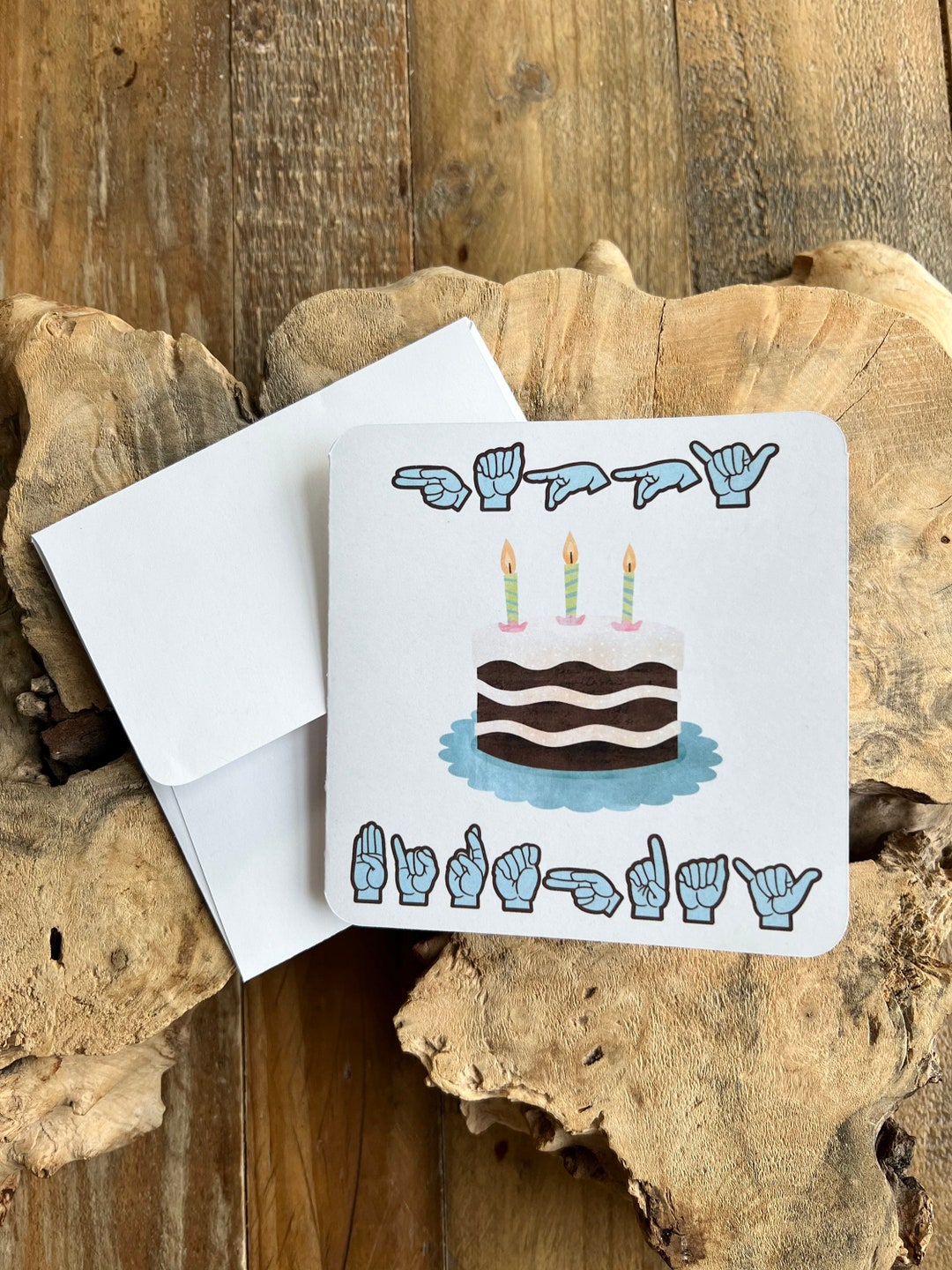 Sign Language Birthday Card / ASL Happy Birthday Card / Sign Language ...