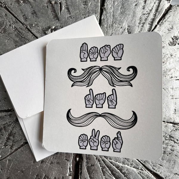 Asl Dad Card - Etsy