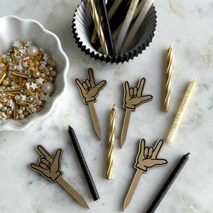 ASL Cupcake Toppers / Sign Language I Love You Cake Topper / ASL Party ...