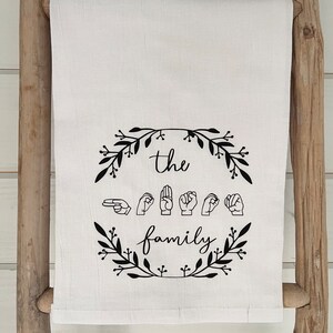 Personalized Sign Language Gift / Sign Language Tea Towel / Sign ...