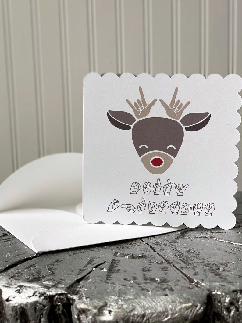 ASL Christmas Card / Sign Language Greeting Card / ASL - Etsy