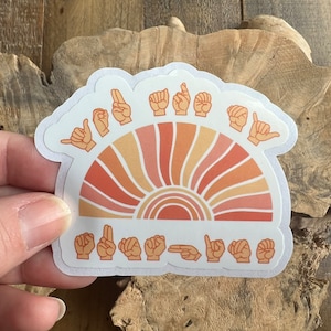 Sign Language Sticker / ASL Decal / You Are My Sunshine Stocker / ASL ...