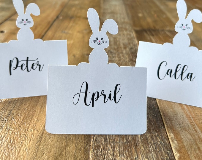 Bunny Place Cards, Set of 8 Easter Seating Cards, Easter Table Cards - Etsy