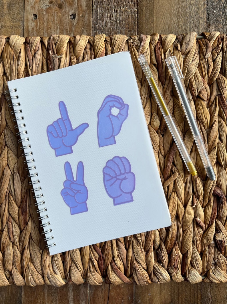 Sign Language Notebook / ASL Notebook / Holographic Notebook / - Etsy