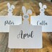Easter Place Cards / Seating Cards for Easter Dinner / Rabbit Place ...
