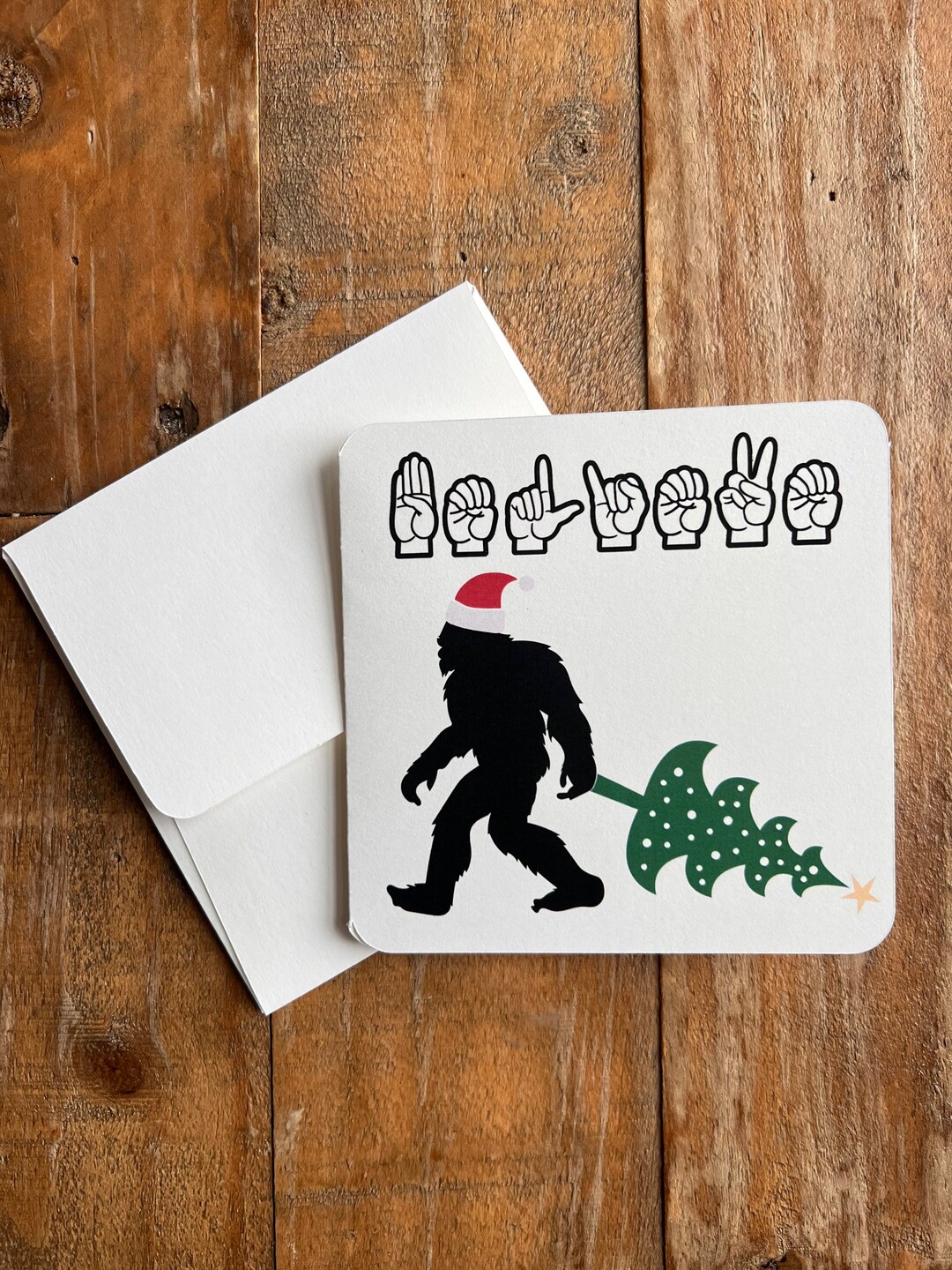 ASL Christmas Card / Sign Language Yeti Card / Sign Language Christmas ...