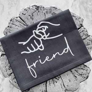 ASL Friend Tea Towel / Sign Language Gift for Friend / Sign Language ...
