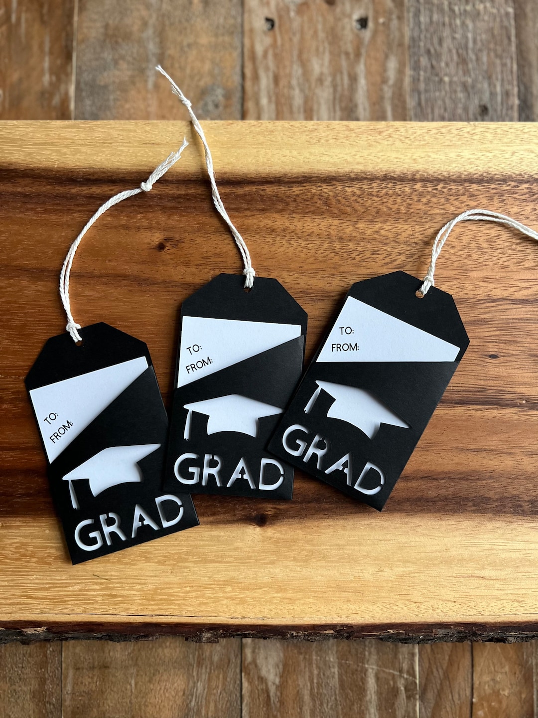 Graduation Gift Card Holders / Grad Gift Tag / Black Graduation Card ...