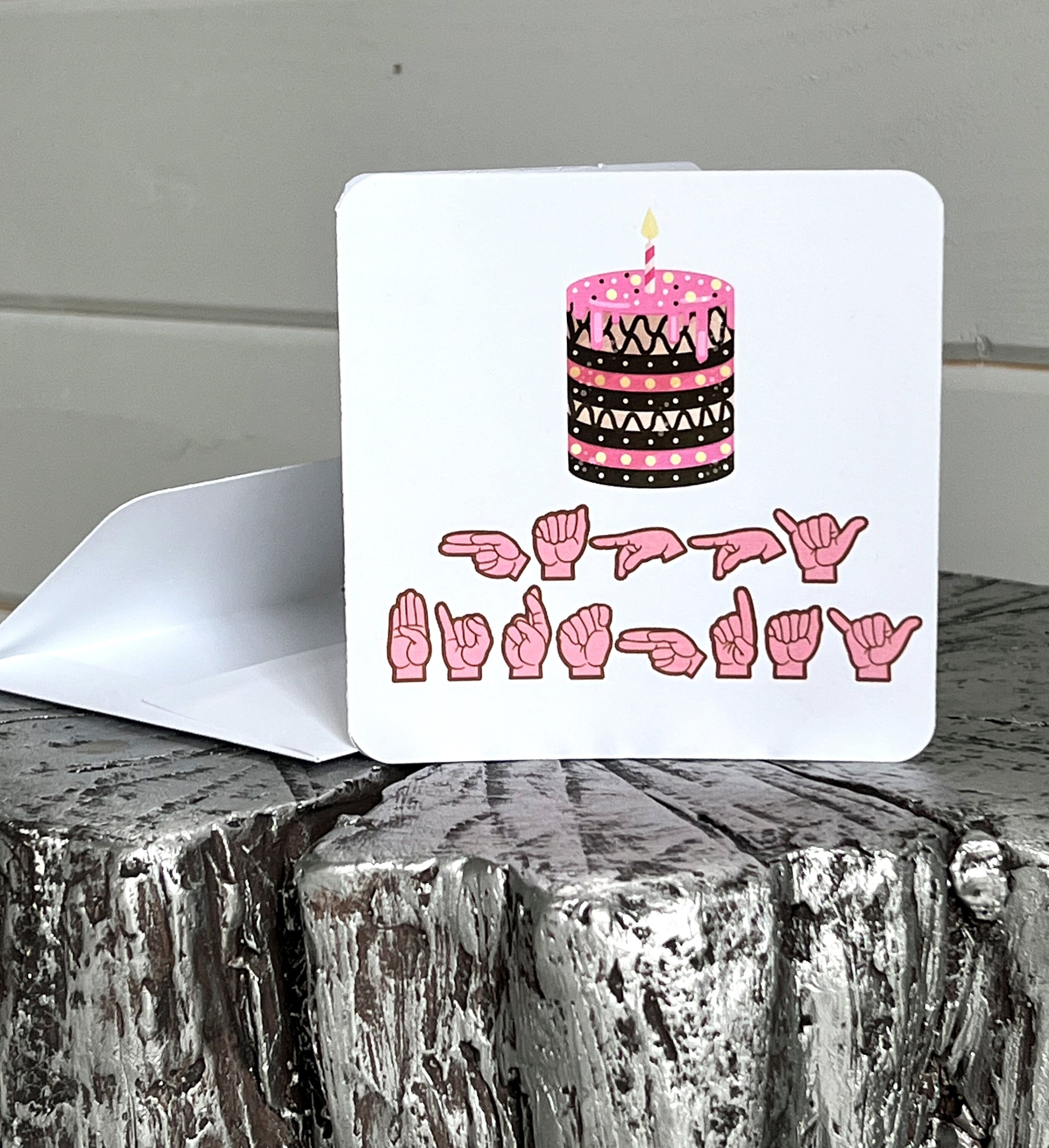 Sign Language Birthday Card / ASL Happy Birthday Card / Sign - Etsy