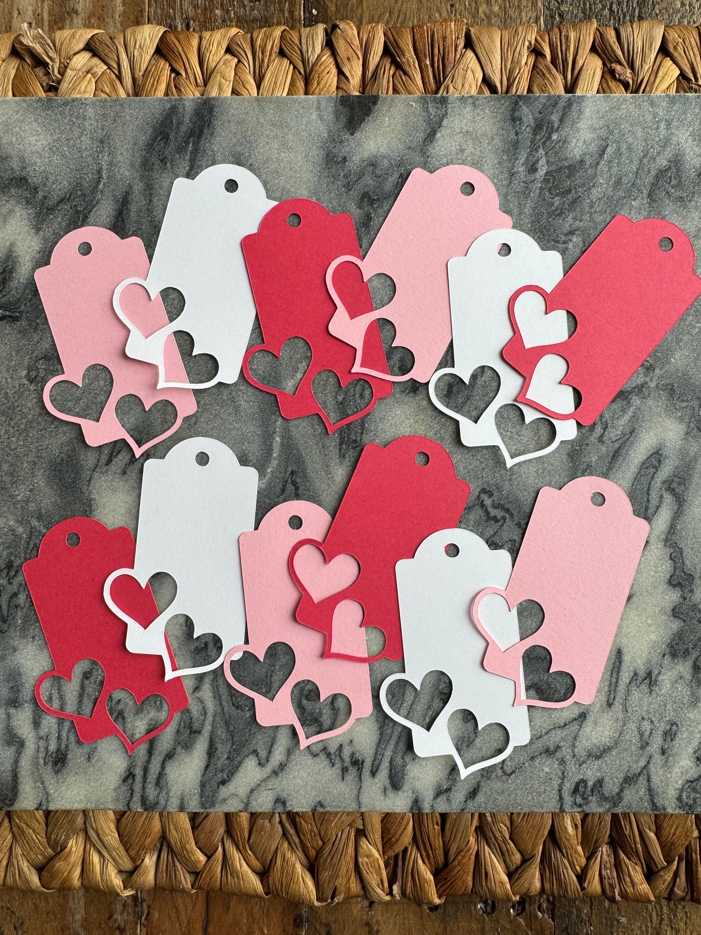 Heart Shape Gift Tags / Valentine’s Day Gift Wrap Accessories / Heart ...