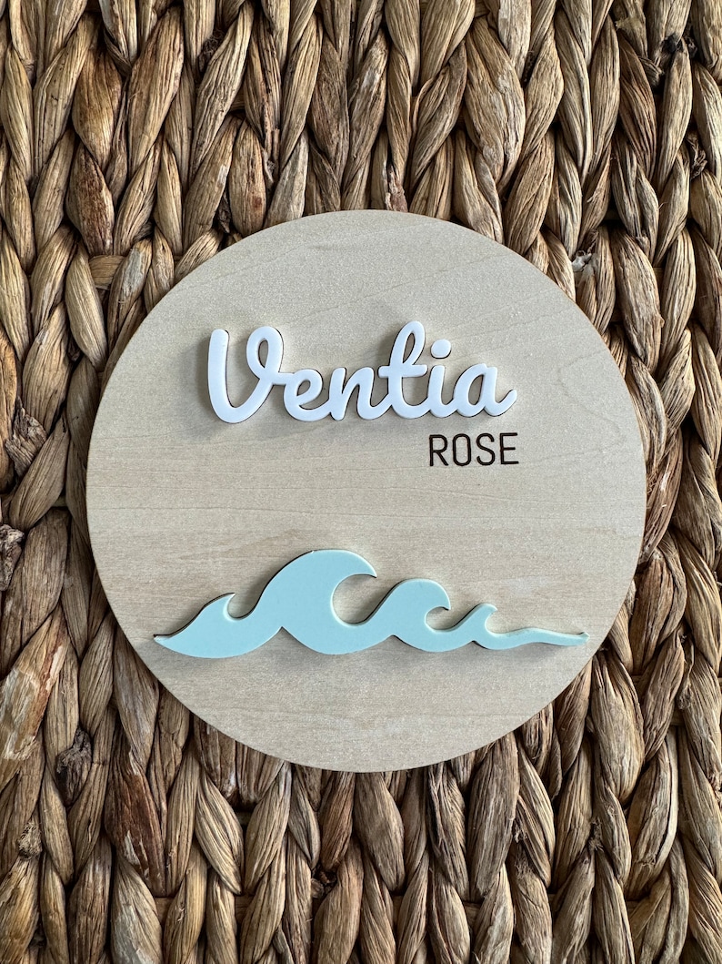 Ocean Birth Announcement and Surfboard Milestone Marker / Ocean Theme ...