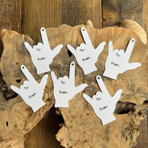 Sign Language Gift Tags / ASL Valentines Day Gift / ASL Gift Tag / Sign ...