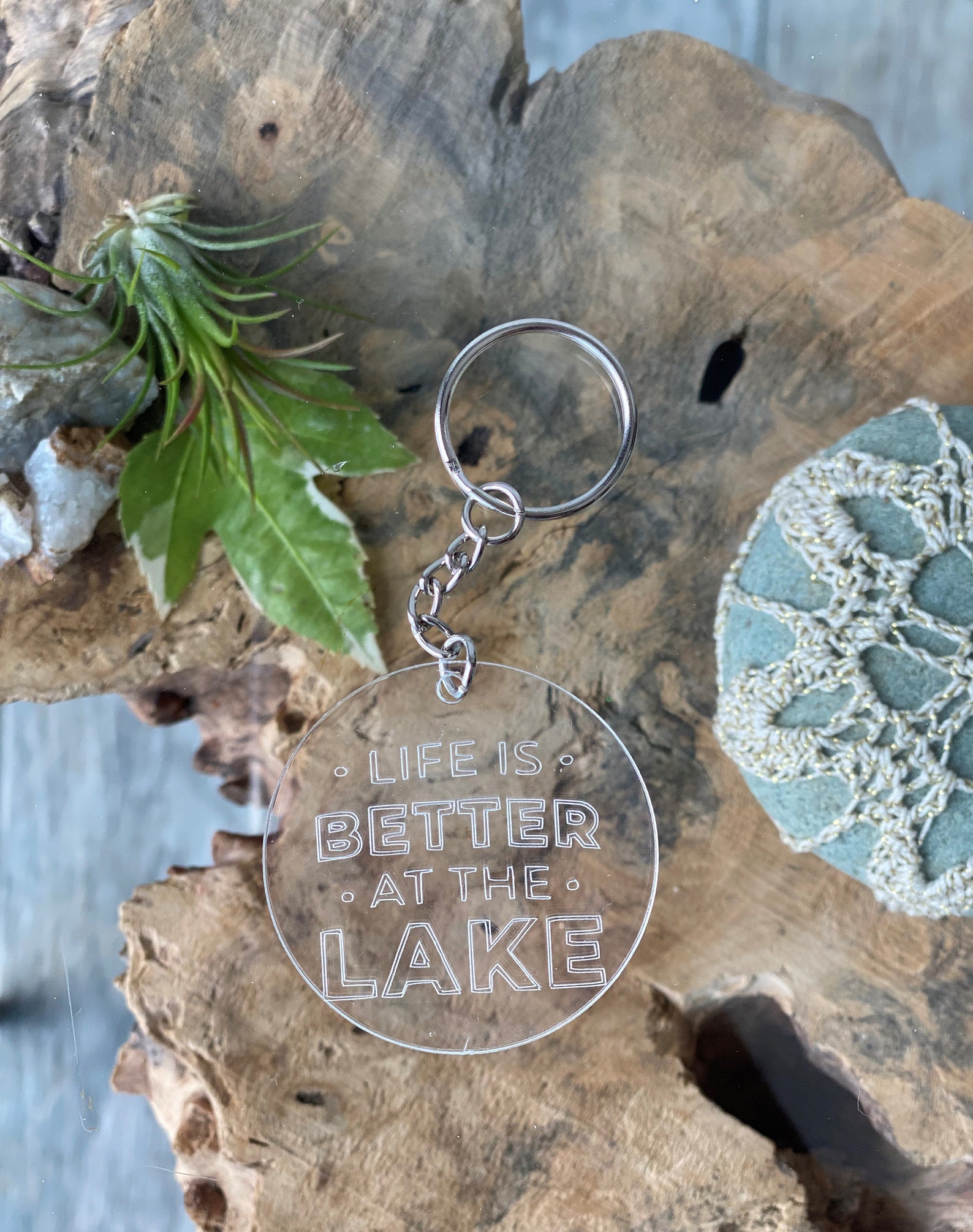 Life is Better at the Lake Keychain / Engraved Acrylic Keychain / 2 ...