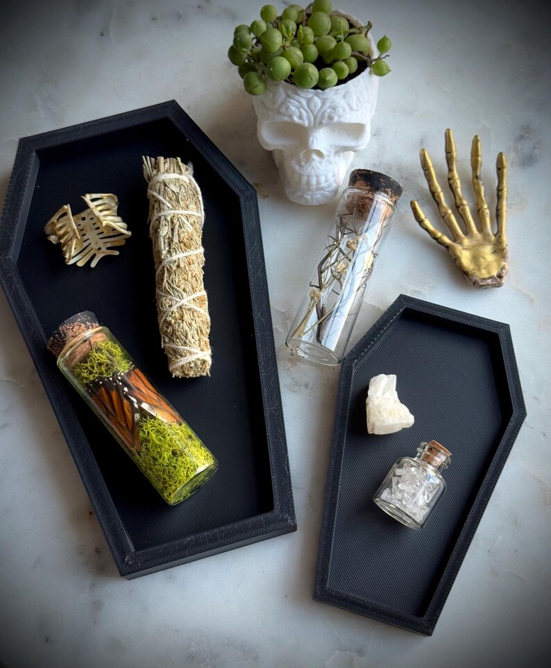 Coffin Tray / 3D Printed Halloween Trinket Tray / Vampire Decor ...