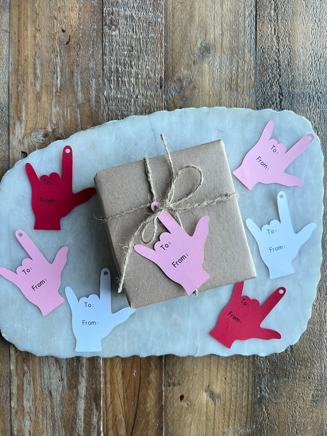 Sign Language Gift Tags / ASL Valentines Day Gift / ASL Gift Tag / Sign ...