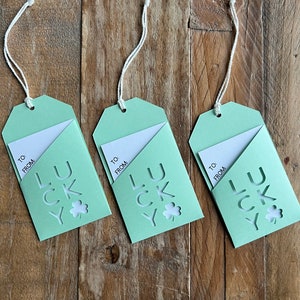 St. Patrick’s Day Gift Card Holders / Shamrock Gift Tag / Lucky Gift ...
