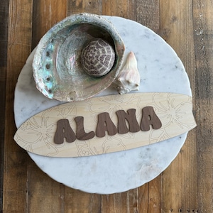 Surfboard Name Sign / Ocean Birth Announcement / Beach Name Sign ...