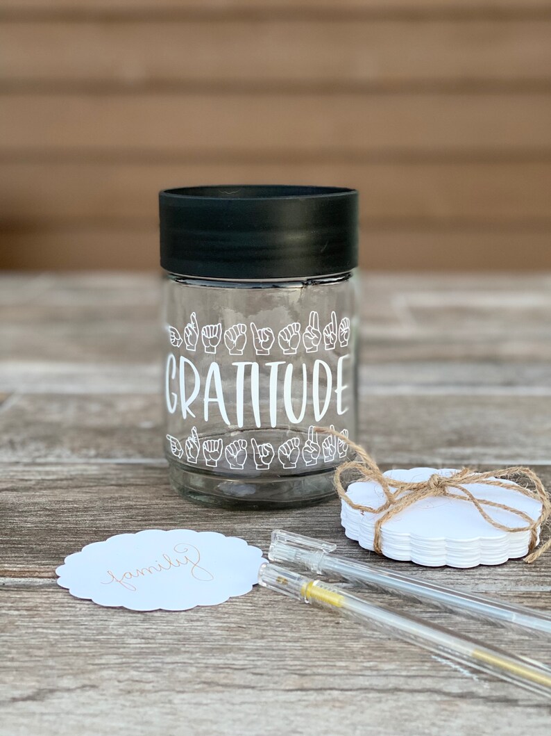 ASL Gratitude Jar / American Sign Language Gratitude Jar/ ASL - Etsy