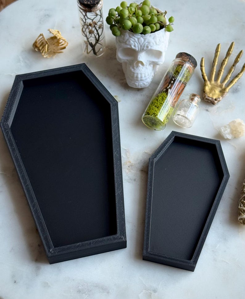 Coffin Tray / 3D Printed Halloween Trinket Tray / Vampire Decor ...