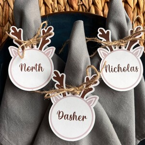 Personalized Christmas Place Cards / Custom Christmas Name Tags ...