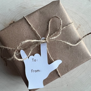 Sign Language Gift Tags / ASL Valentines Day Gift / ASL Gift Tag / Sign ...