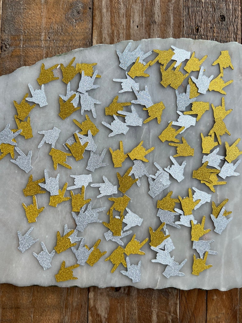 ASL Confetti / Sign Language Confetti / ASL I Love You / Sign Language ...