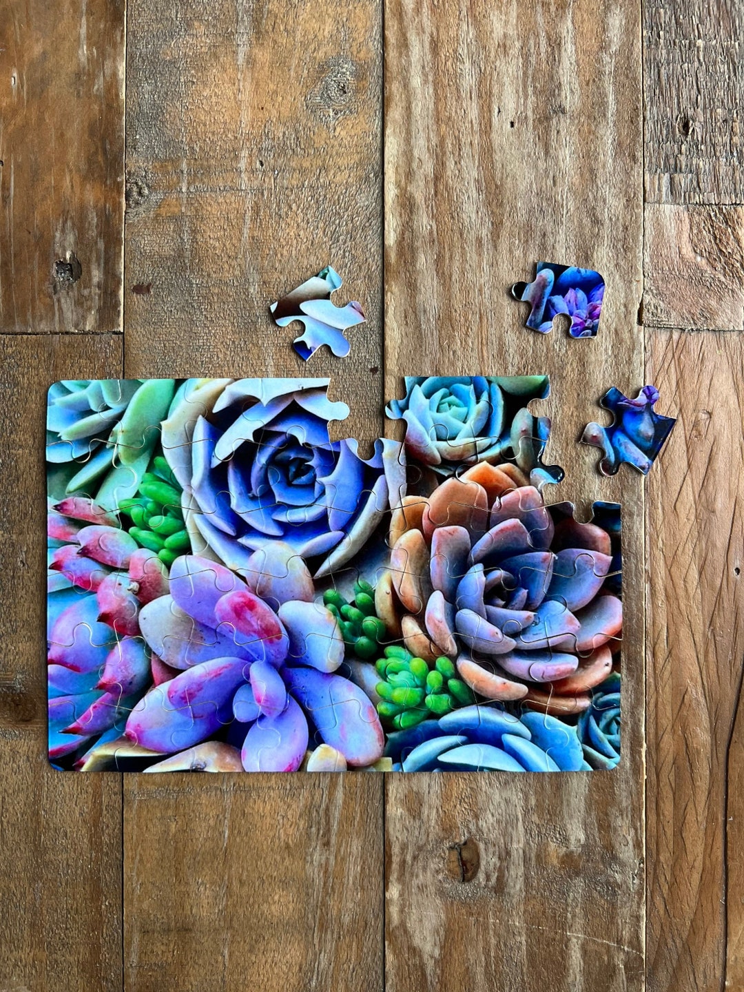 Succulent Puzzle / Flowers Jigsaw Puzzle / Gift for Gardener / Garden ...