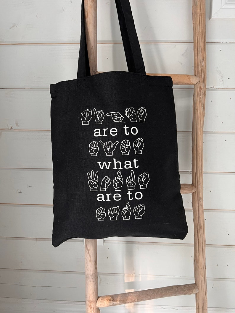 Sign Language Tote Bag / ASL Tote / Sign Language Gift / ASL - Etsy