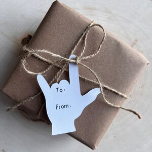 Sign Language Gift Tags / ASL Valentines Day Gift / ASL Gift Tag / Sign ...