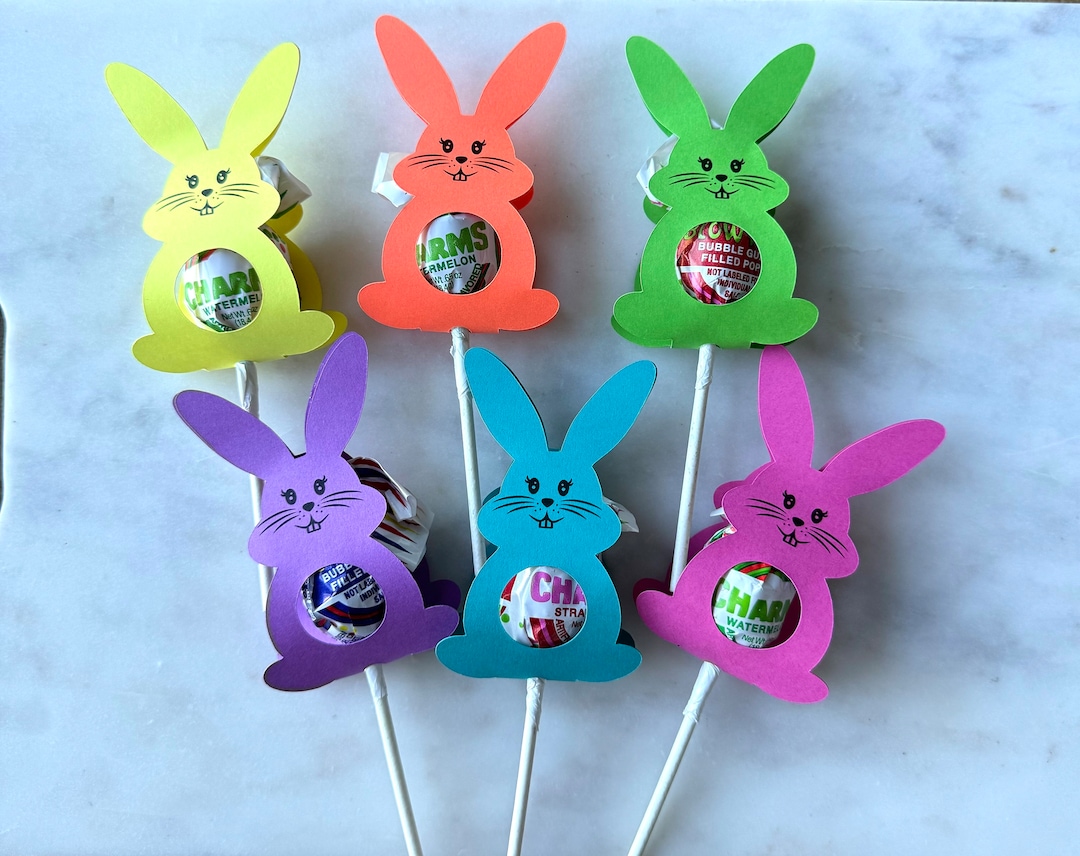 Easter Lollipop Holders / Easter Basket Stuffers / Bunny Lollipop Cover ...