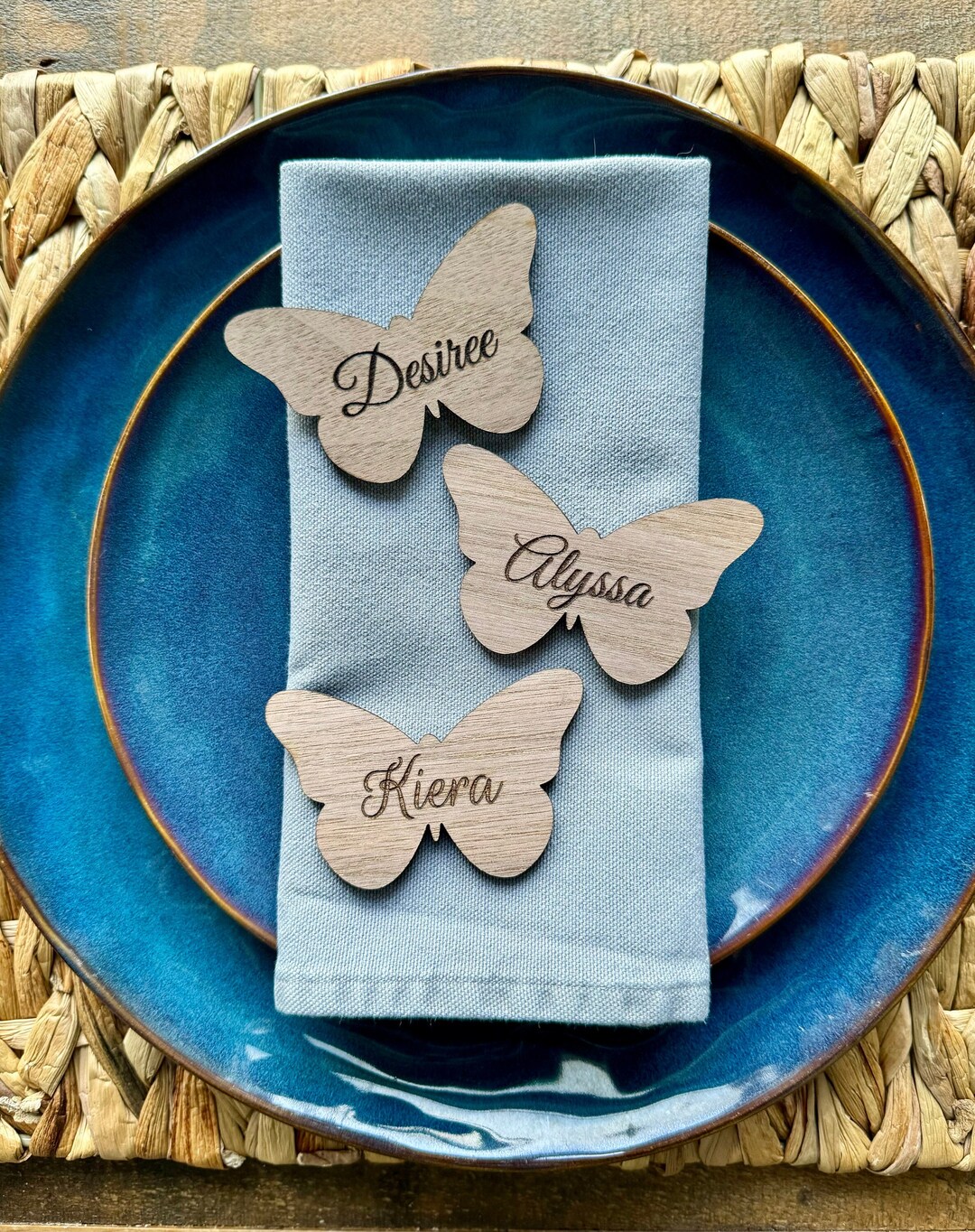 Personalized Wood Butterfly Place Card / Custom Seating Cards for ...