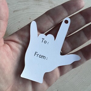 Sign Language Gift Tags / ASL Valentines Day Gift / ASL Gift Tag / Sign ...
