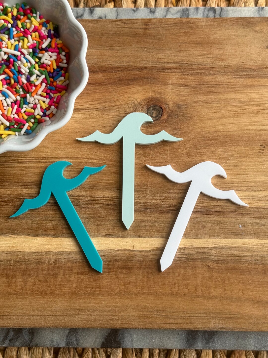 Ocean Wave Cake Topper Set / Beach Theme Party / Ocean Cake Topper ...