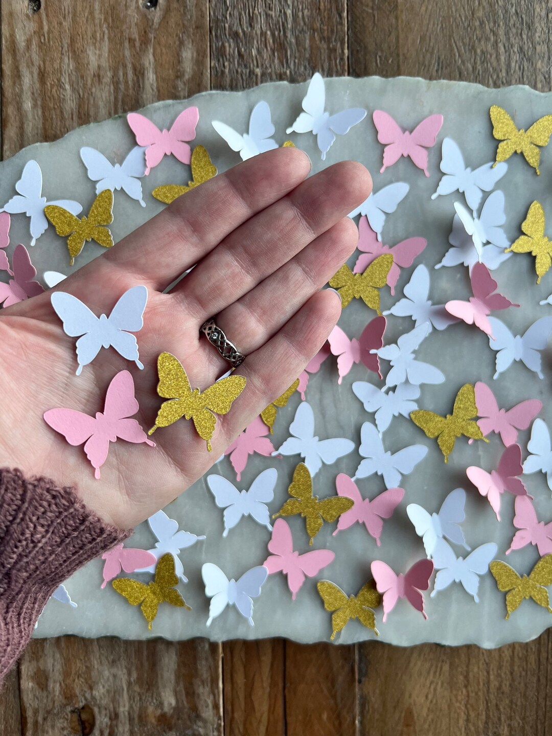 Butterfly Confetti / Gold Glitter Butterfly Party Decor / Butterfly ...
