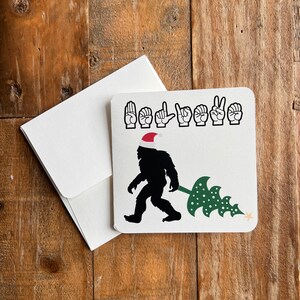 ASL Christmas Card / Sign Language Yeti Card / Sign Language Christmas ...
