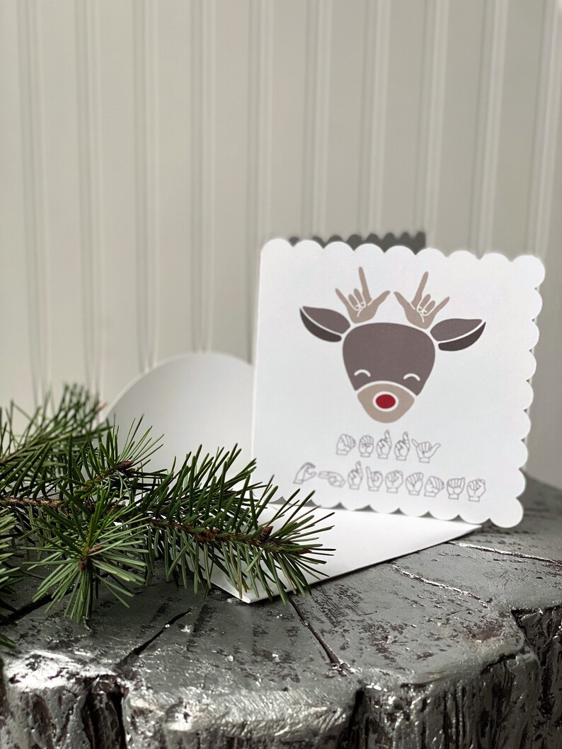 ASL Christmas Card / Sign Language Greeting Card / ASL - Etsy