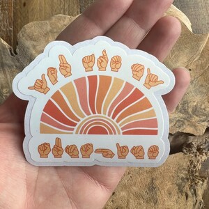 Sign Language Sticker / ASL Decal / You Are My Sunshine Stocker / ASL ...