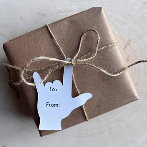 Sign Language Gift Tags / ASL Valentines Day Gift / ASL Gift Tag / Sign ...