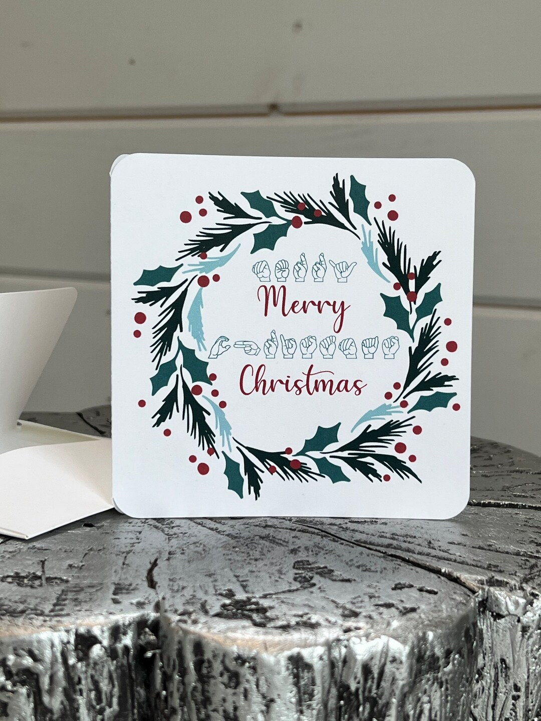ASL Christmas Card / Sign Language Greeting Card / Sign Language ...